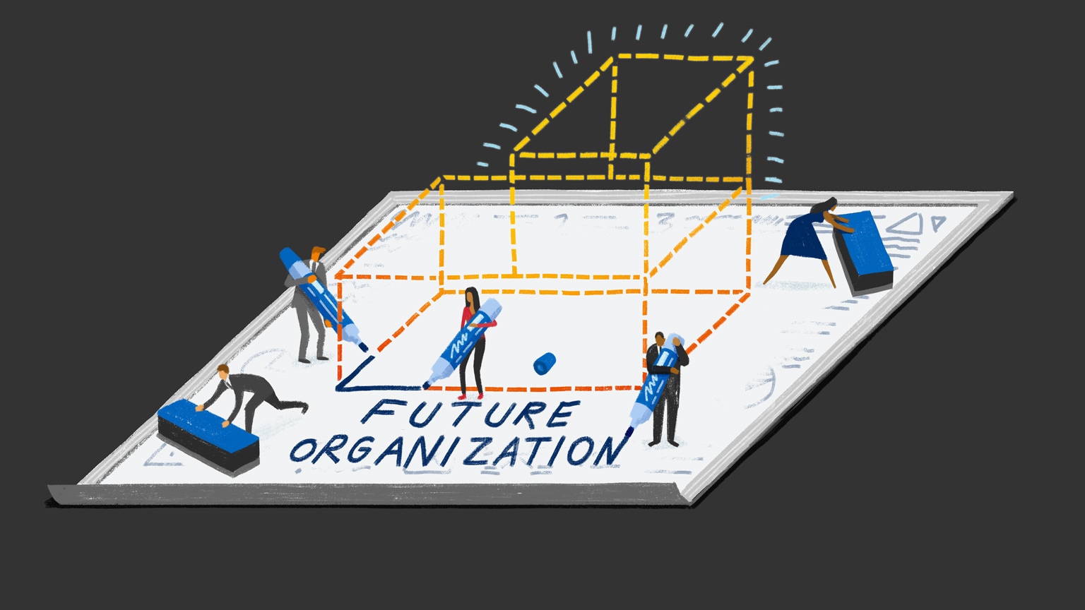 Org redesign: start with a blank page